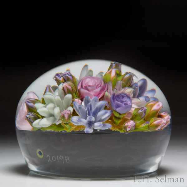 Gordon Smith 2019 succulent and rose bouquet paperweight. :: LH Selman ...