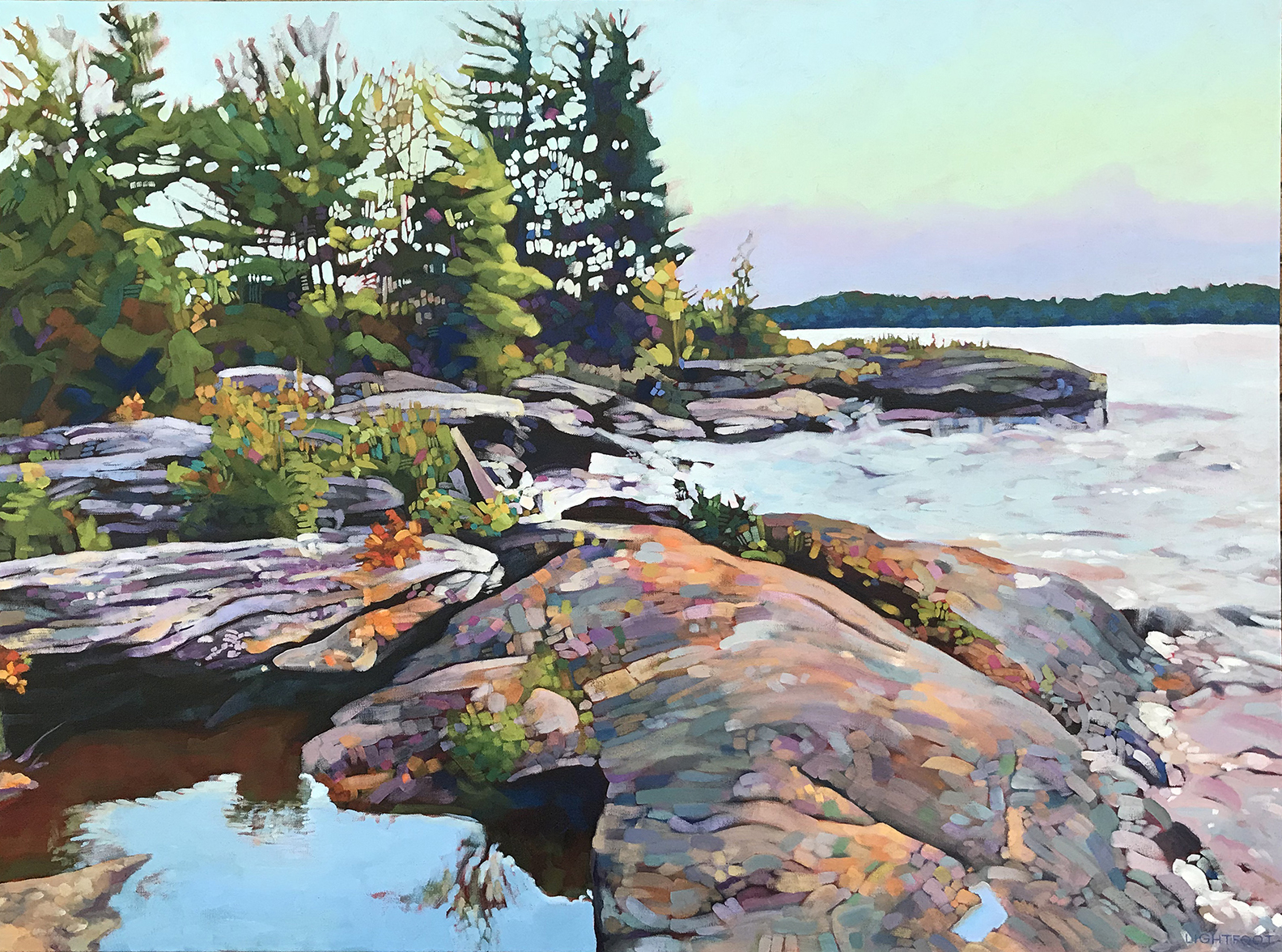 Rocky Shore by John Lightfoot - Butter Gallery