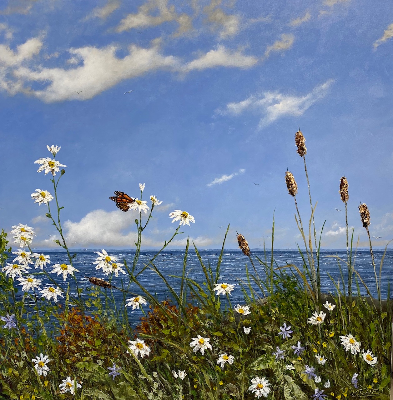 Summer On the Bay by Lorne McDermott - Artist Painting & Showing Onsite ...